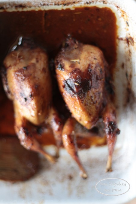 Recette de cailles : Cailles rôties au four
